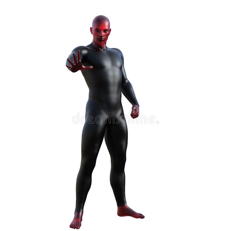 Super Man Hero of the Red Rubber Stock Illustration - Illustration of ...