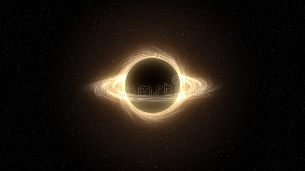Super Massive Black Hole in Outer Space, Computer Graphic Simulation ...