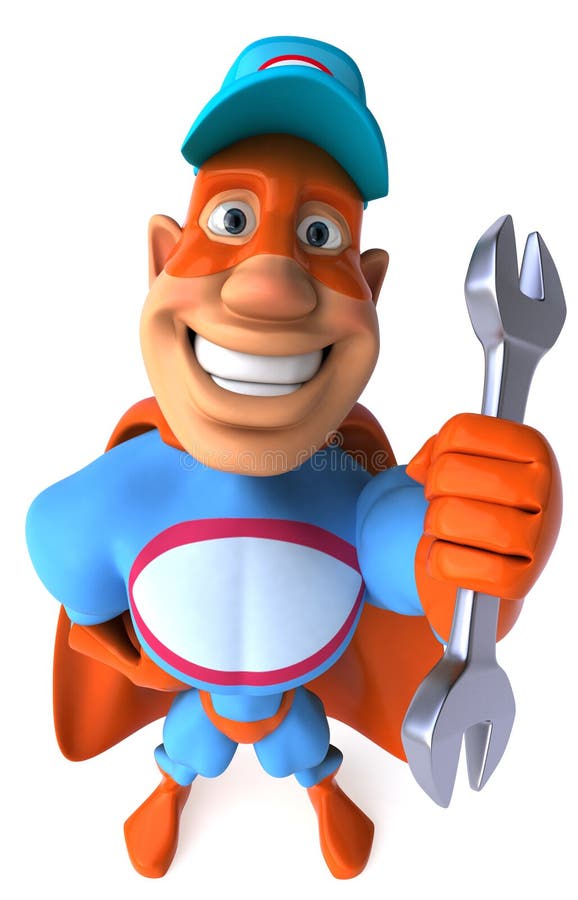 Super mechanic stock illustration. Illustration of flying - 29043767