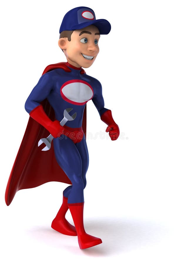 Super mechanic stock illustration. Illustration of auto - 54880838