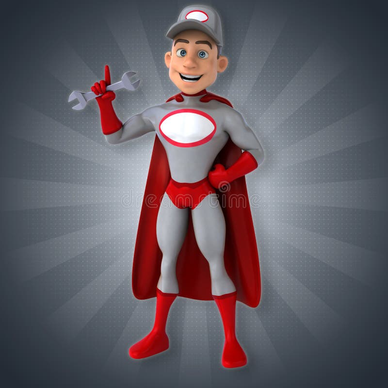 Super mechanic stock illustration. Illustration of wheel - 67633249