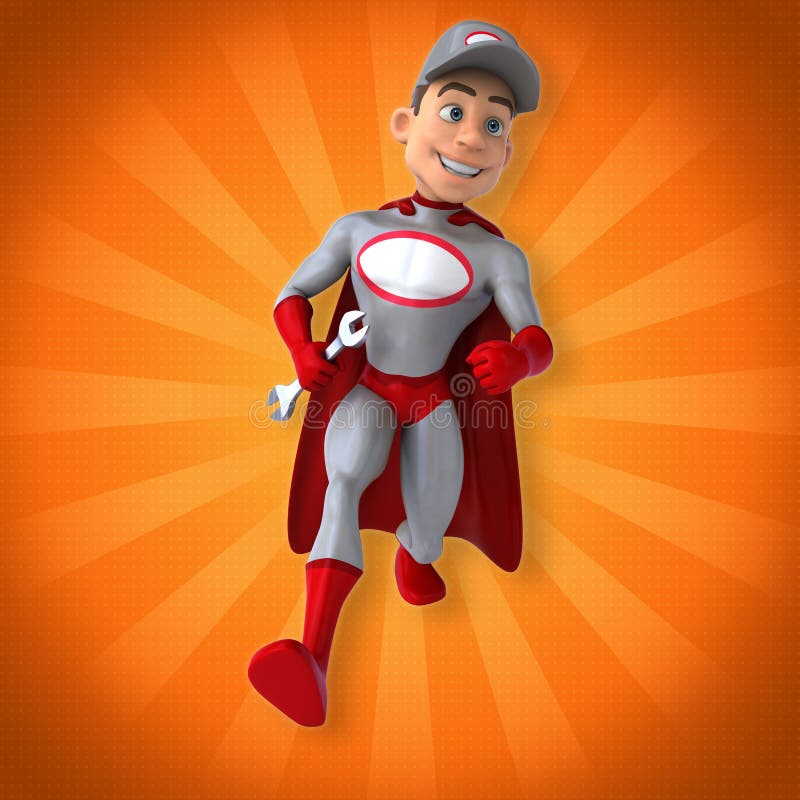 Super mechanic stock illustration. Illustration of repairperson - 77897849