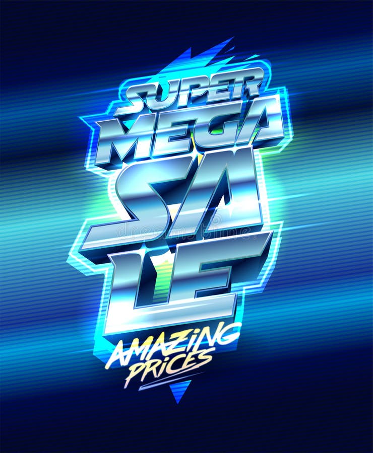 Super Mega Sale, Amazing Prices, Vector Web Banner Template Stock ...