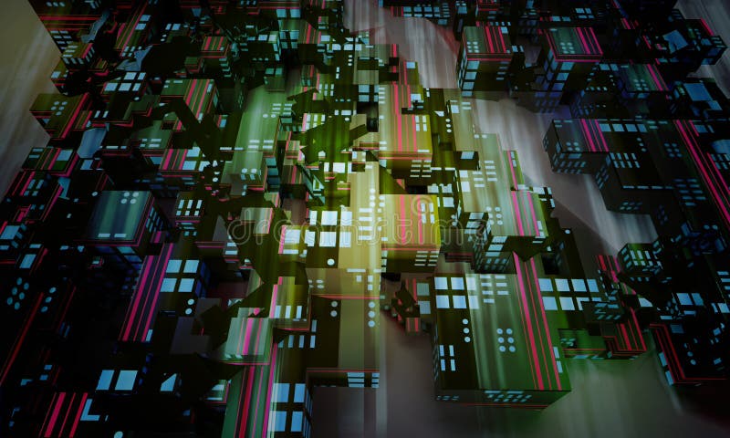 Super Modern City Architecture of Third Generation Stock Illustration ...