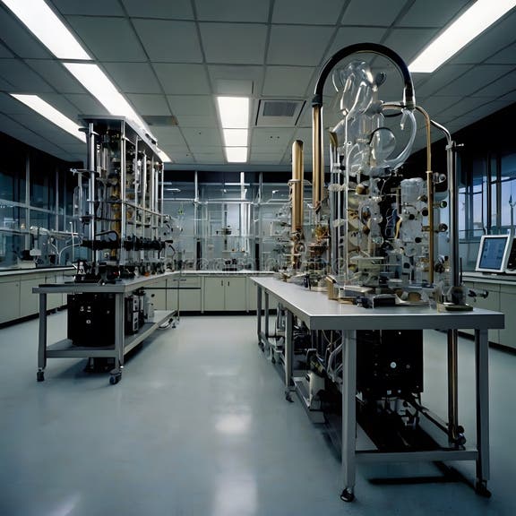 A Super Modern Experimental Physics Laboratory Stock Illustration ...