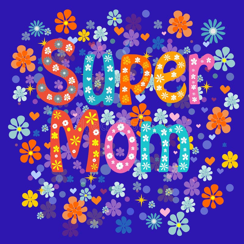 Super mom stock illustration. Illustration of cartoon - 60667337