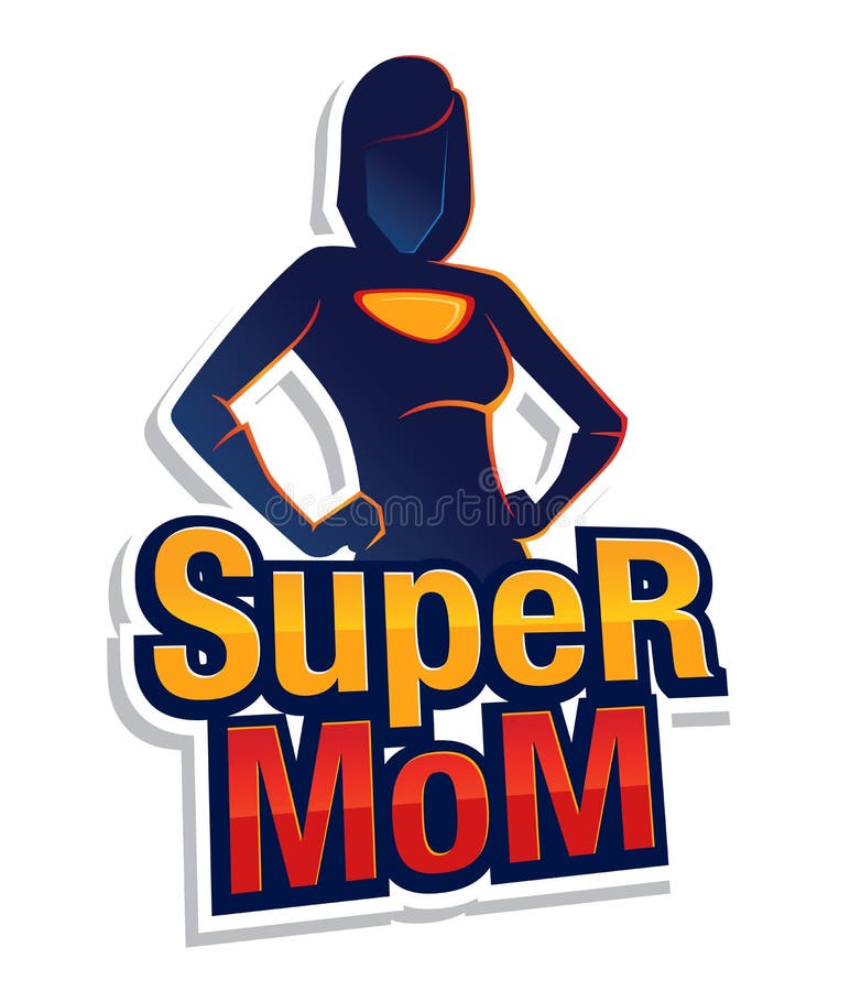 Super mom emblem stock vector. Illustration of shirt - 74154501