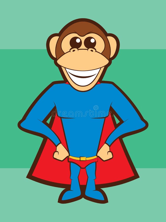 Super Monkey stock vector. Illustration of character - 52339488