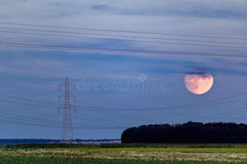 Super Moon at the End of September 2023, Full Harvest Moon, Larger and ...