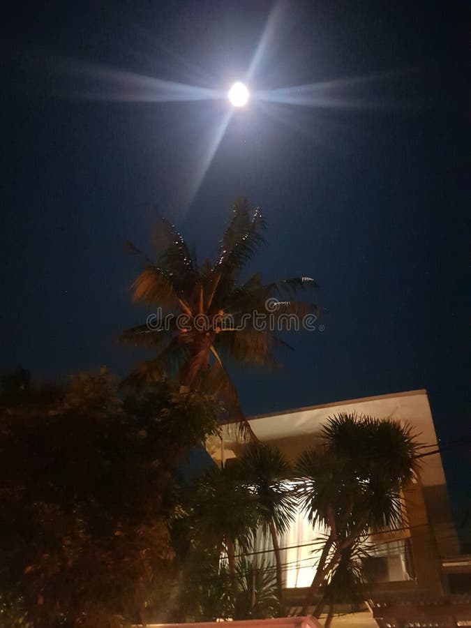 Super Night Full Moon stock image. Image of lighting - 220260551