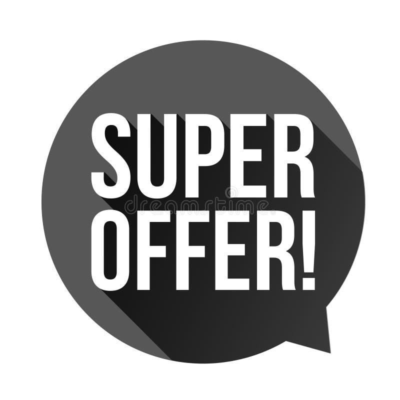 Super Offer Sticker Speech Bubble Stock Vector - Illustration of design ...