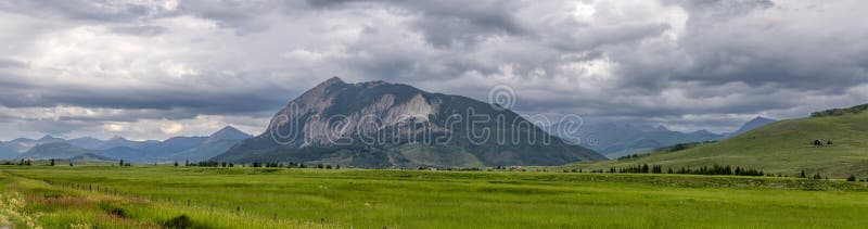 Super Panoramic View of Crested Butte Landscape in Colorado during ...