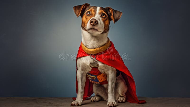 Super Paws Jack Russell Terrier As the Ultimate Hero. Generative AI ...