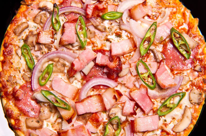 Super pizza stock image. Image of background, cheese - 15659501