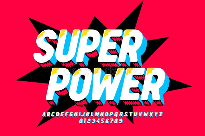 Super Hero Comics Font Stock Illustrations – 1,091 Super Hero Comics ...