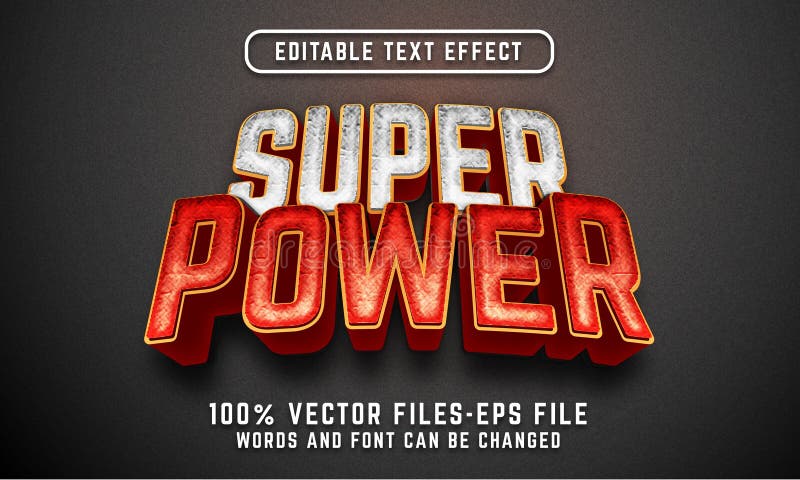 Super Power 3d Editable Text Effect Premium Vectors Stock Vector ...