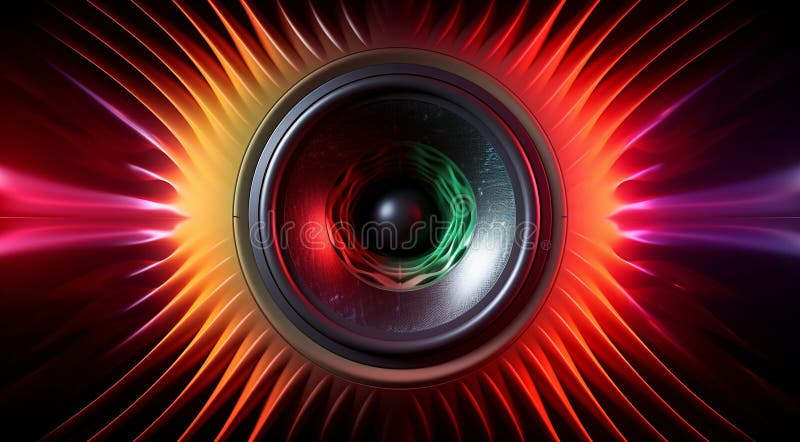 Power Speaker on Abstract Background, Speaker on Colored Background ...