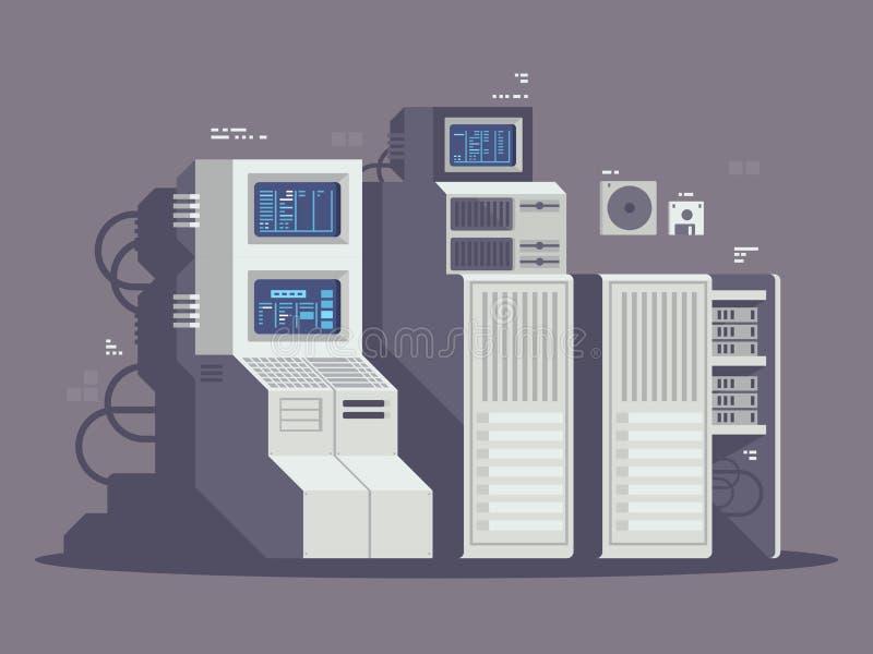 Super powerful computer stock vector. Illustration of graphic - 99892846