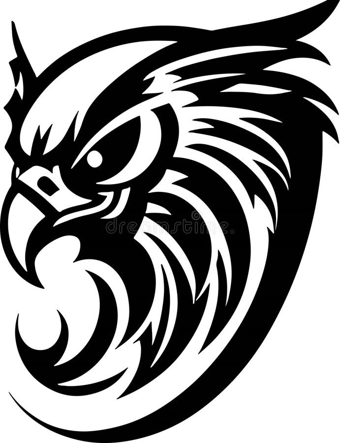 Super and Powerful Hawk Emblem Art Vector Stock Vector - Illustration ...