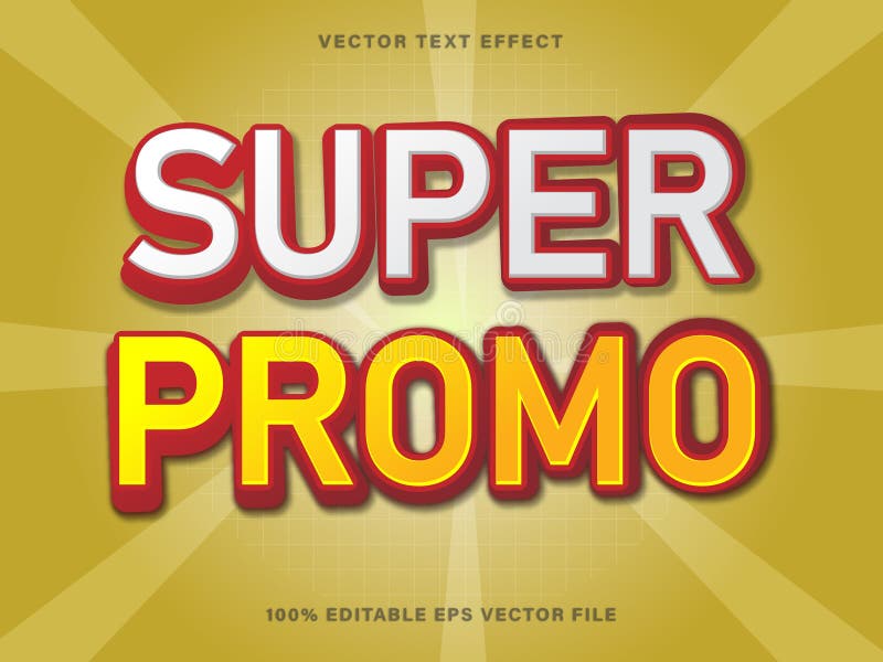 Super Promo 3d Text Effect Editable Text EpsSuper Promo 3d Text Effect ...