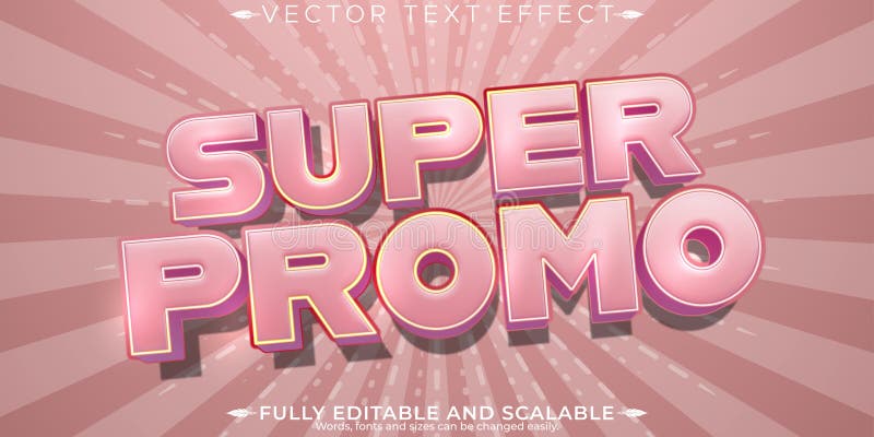 Super Promo Text Effect Template, Editable Sale and Shopping Text Style ...