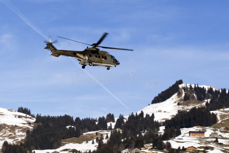 SWAT Agent Descending from a Helicopter Stock Image - Image of super ...