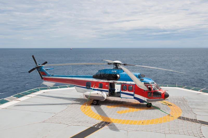 Super Puma Helicopter AS332L Stock Image - Image of shadow, change ...