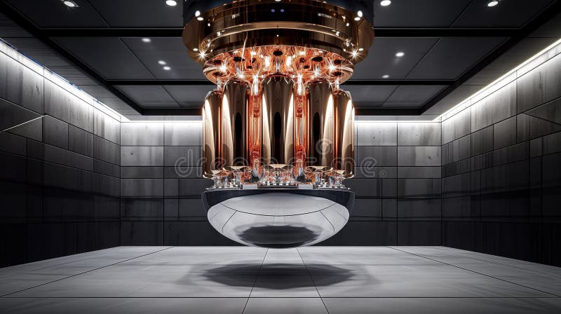 Super Quantum Computer in the Room Stock Image - Image of giant ...