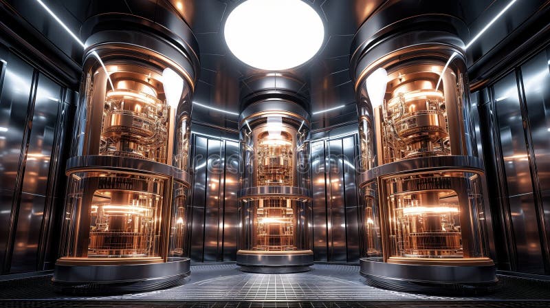 Super Quantum Computer in the Room Stock Image - Image of system ...