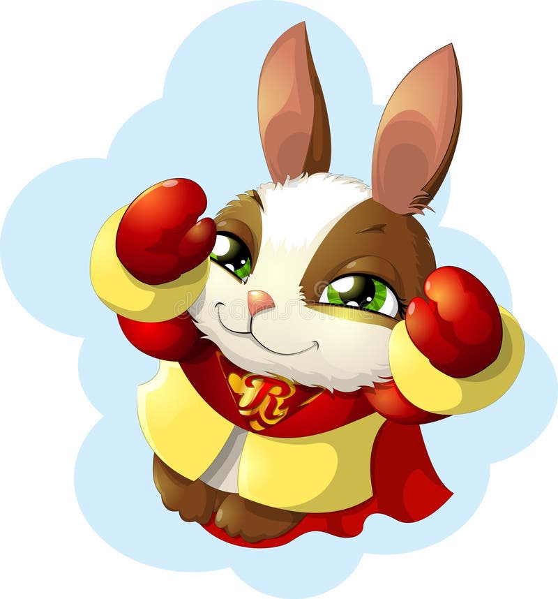 Super rabbit stock vector. Illustration of bunny, simple - 38555605