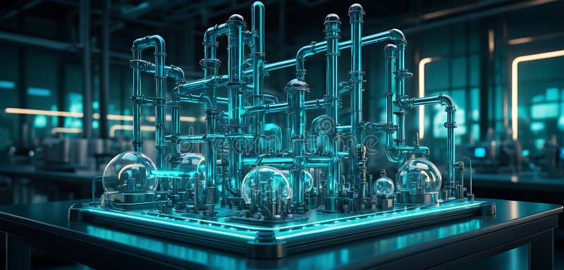 Top-Down View of Hi-Tech Computer Circuitry Stock Illustration ...
