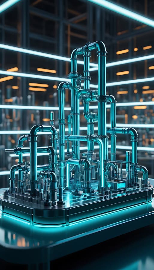 Top-Down View of Hi-Tech Computer Circuitry Stock Illustration ...