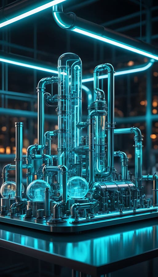 Top-Down View of Hi-Tech Computer Circuitry Stock Illustration ...