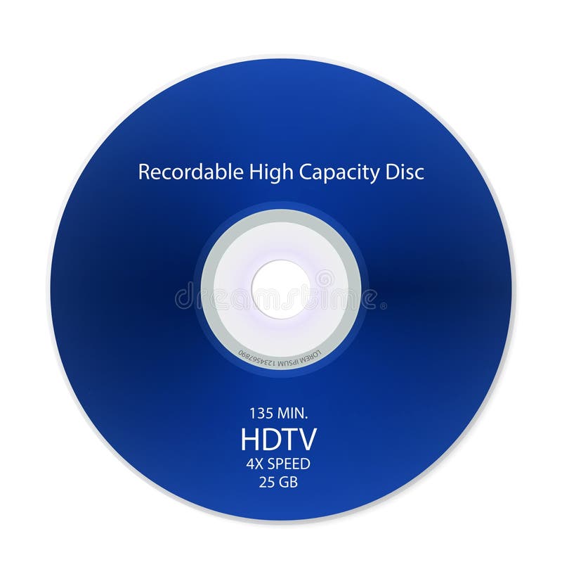 Super Realistic DVD Disc Isolated. Stock Illustration - Illustration of ...