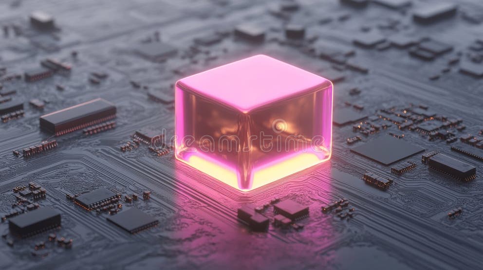 A Super-realistic Zoom on a Digital Intelligence Matrix, with Every ...