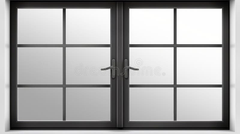 Super-resolution Window Drawing on White Background Stock Illustration ...