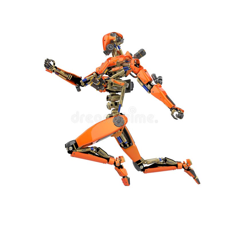 Super robot is jumping stock illustration. Illustration of robotic ...