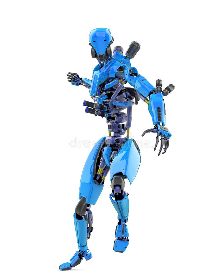 Super robot will punch you stock illustration. Illustration of robotic ...