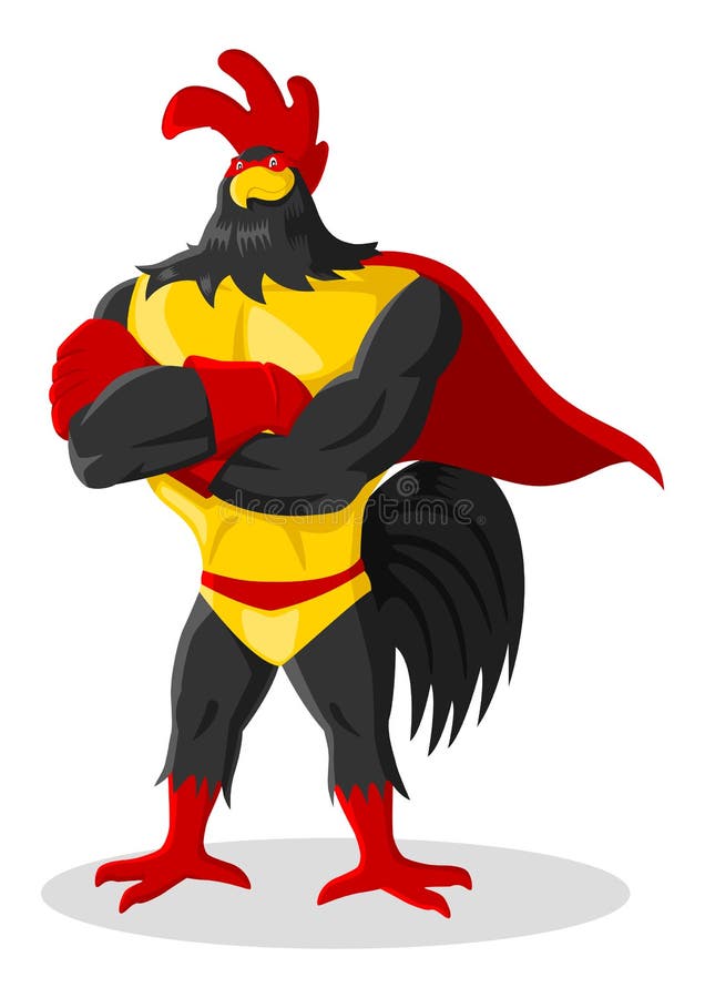 Super Rooster stock vector. Illustration of hero, graphic - 22119198