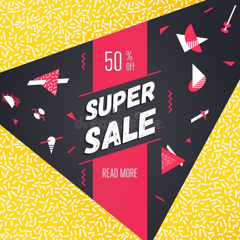 Super sale banner stock vector. Illustration of event - 79191461