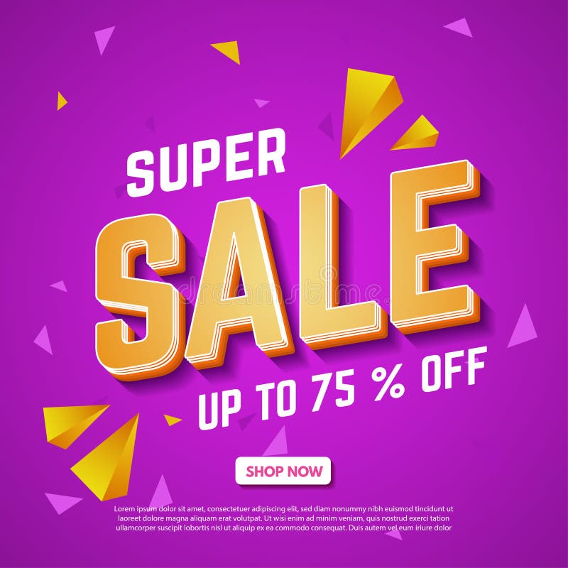 Super Sale Banner Template. Sale Banner Design Stock Vector ...