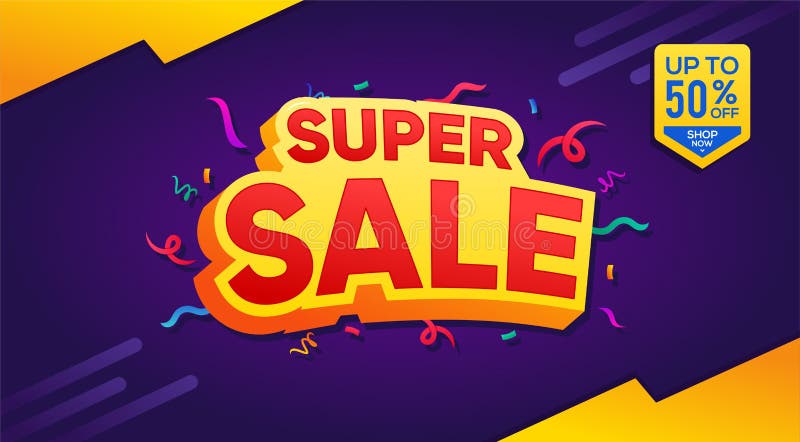 Super Sale Banner Template Design Special Offer And Discount Template