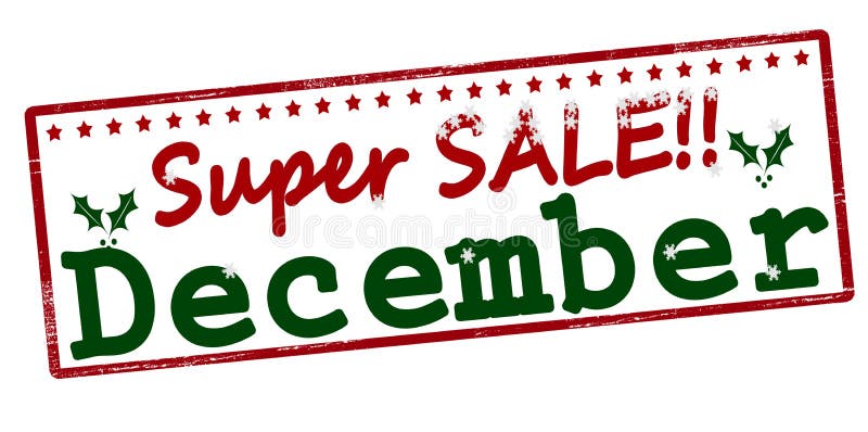 Super Sale only in December Stock Vector - Illustration of text ...