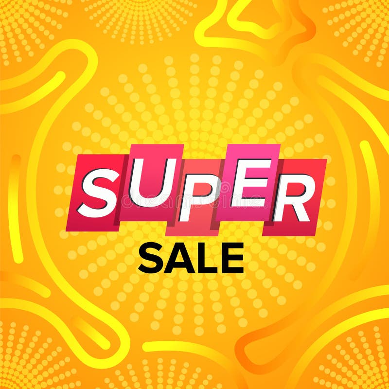 Super Sale Poster Vector Art Design Stock Vector - Illustration of ...