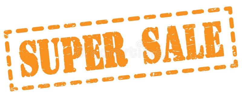 SUPER SALE Text Written on Orange Stamp Sign Stock Illustration ...