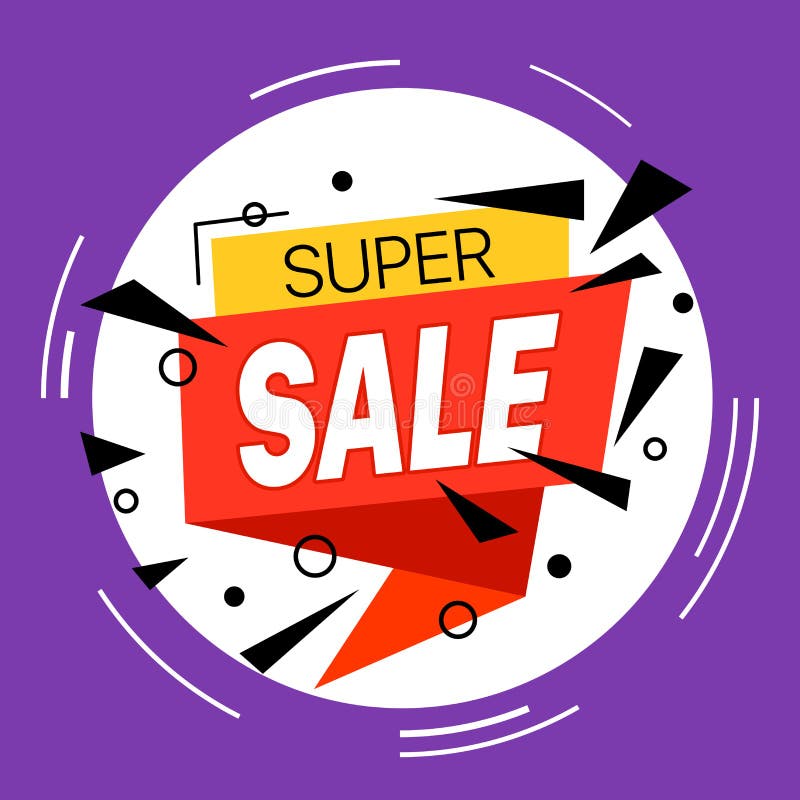 Super Sale Vector Illustration Stock Vector - Illustration of purchase ...