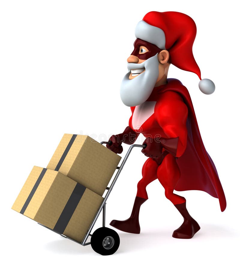 Super santa claus stock illustration. Illustration of body - 44456393