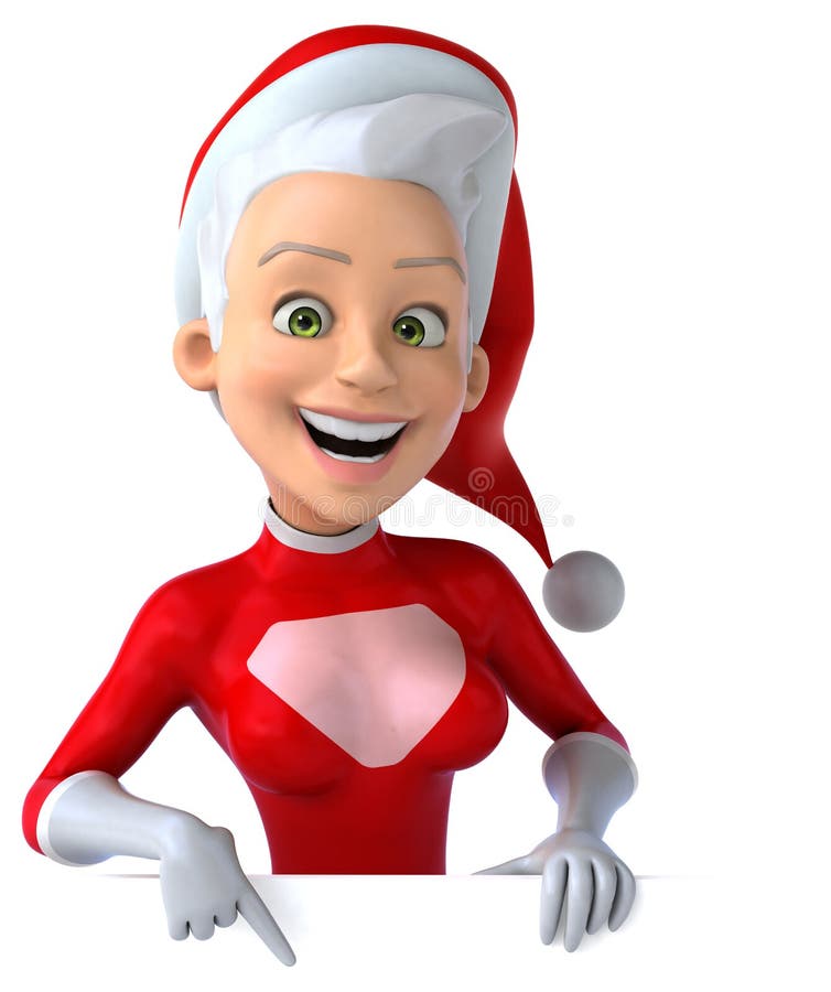 Super Santa Claus stock illustration. Illustration of model - 47357320