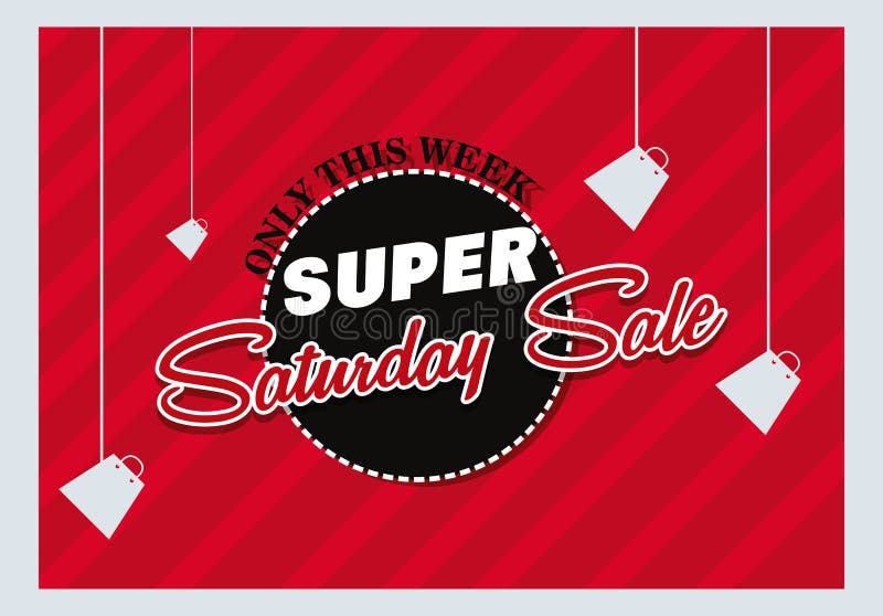 Super saturday sale stock vector. Illustration of store - 133160390