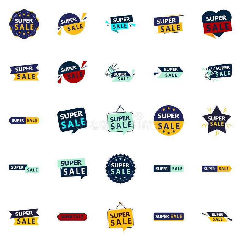 Super Savings 25 Eye-catching Super Sale Banners Stock Vector ...